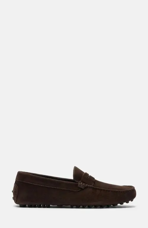 SCAROSSO Michael Driving Shoes - Dark Brown - Suede
