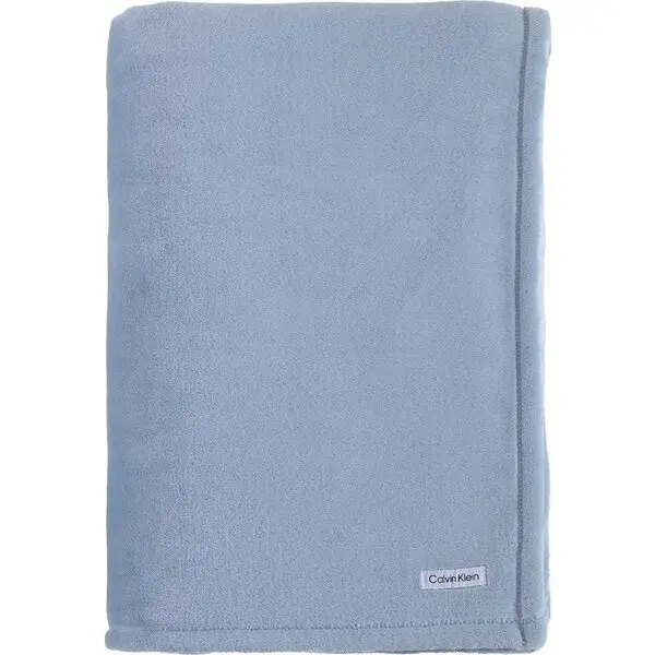 CALVIN KLEIN HOME Core Plush Blanket - Medium Blue