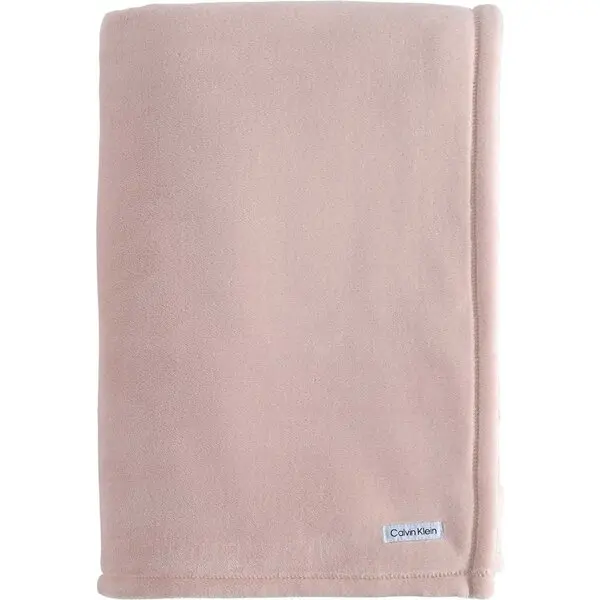 CALVIN KLEIN HOME Core Plush Blanket - Pastel Pink