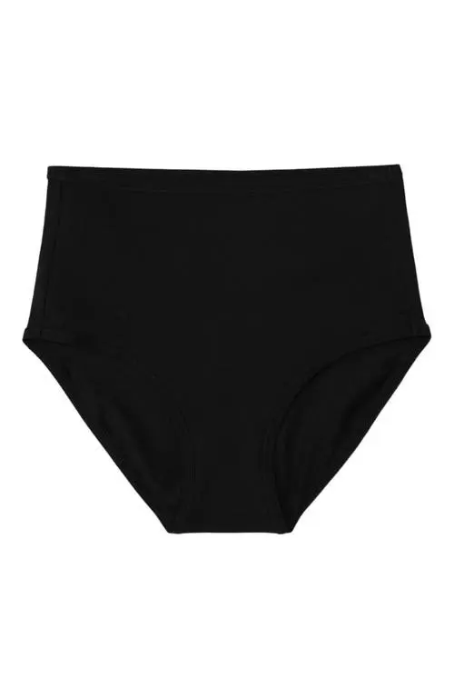 PACT Organic Cotton Everyday High Rise Brief 6-pack - Black