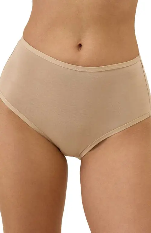 PACT Organic Cotton Everyday High Rise Brief 6-pack - Warm Neutrals