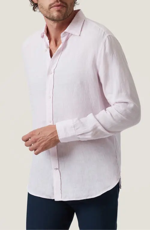 34 Heritage Linen Chambray Button-up Shirt - Pink