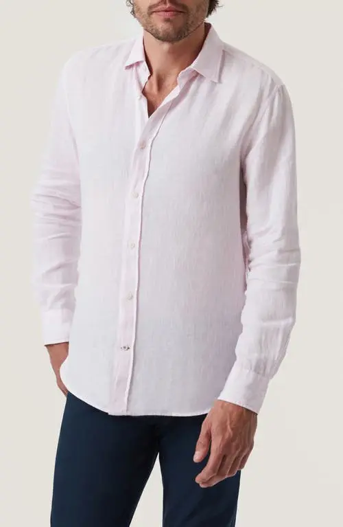 34 Heritage Linen Chambray Button-up Shirt - Pink