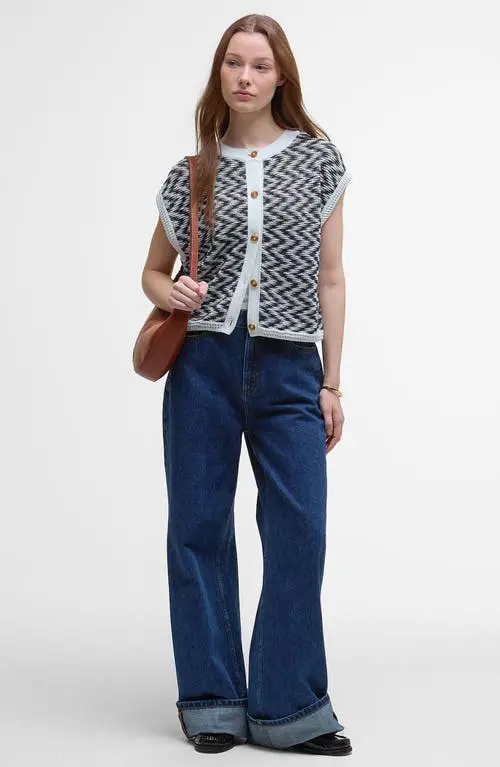 Barbour Short Sleeve Cotton Cardigan