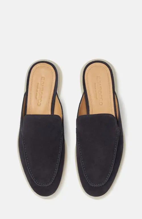 SCAROSSO Lucrezio Suede Mules - Blue - Suede