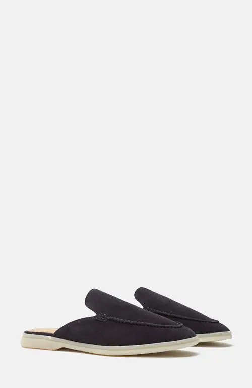 SCAROSSO Lucrezio Suede Mules - Blue - Suede
