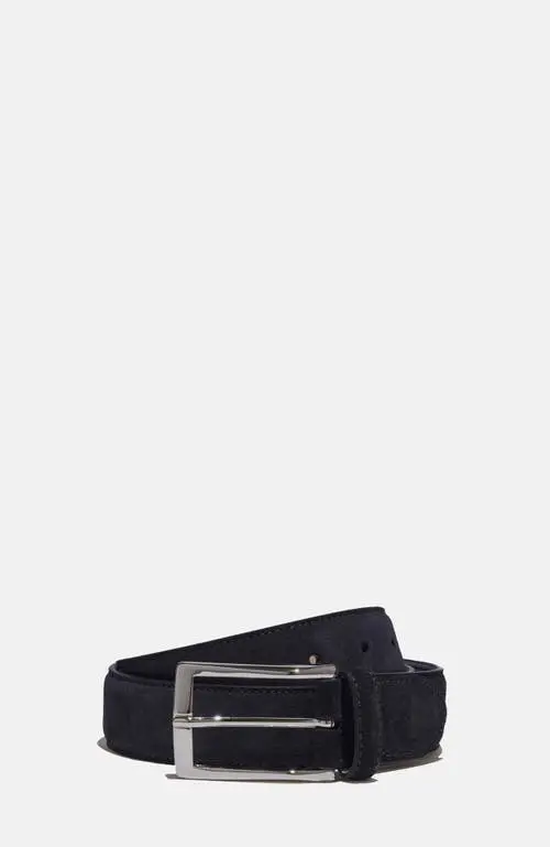 SCAROSSO Classic Calfskin Belt - Blue Suede