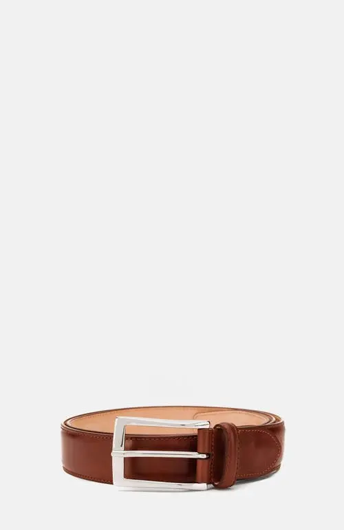 SCAROSSO Classic Calfskin Belt - Cognac Calf