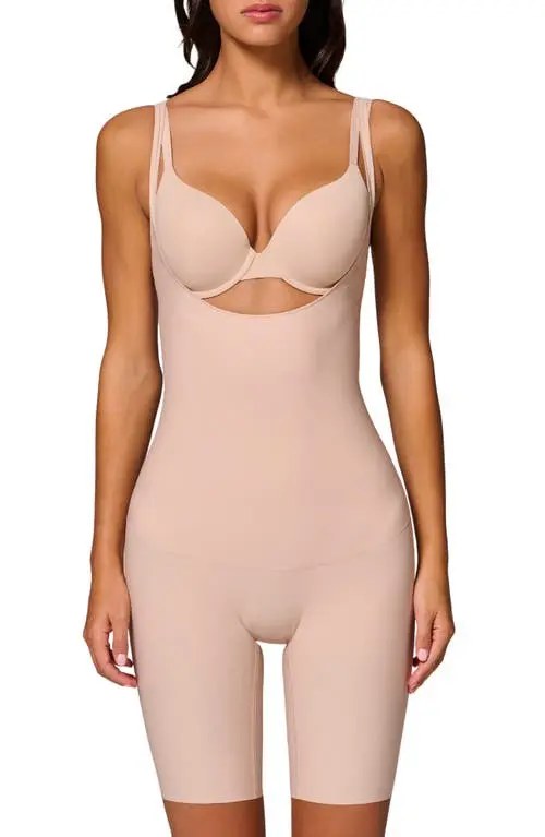 Simone Perele Story Open-bust Shaper Bodysuit - Peau Rose