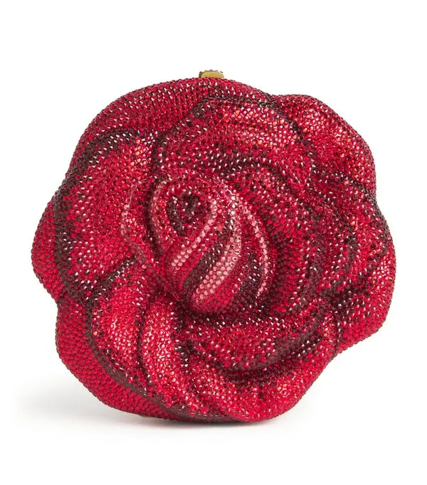 Judith Leiber Crystal-embellished Rose Clutch