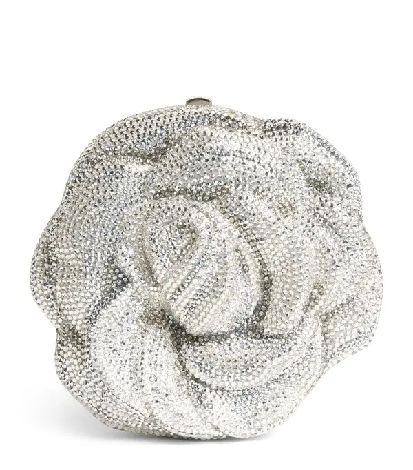 Judith Leiber Crystal-embellished Rose Clutch