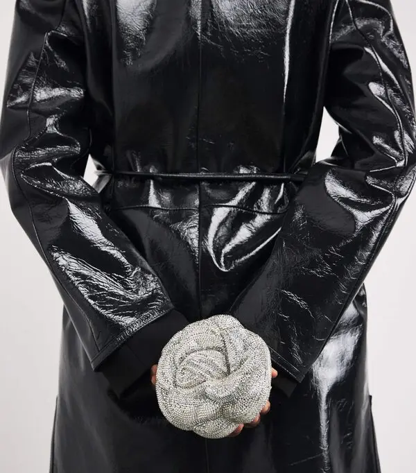 Judith Leiber Crystal-embellished Rose Clutch