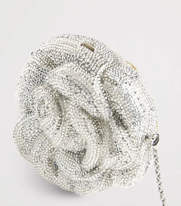Judith Leiber Crystal-embellished Rose Clutch