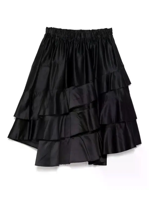 BLACK COMME DES GARÇONS Raw-edge Layered Skirt