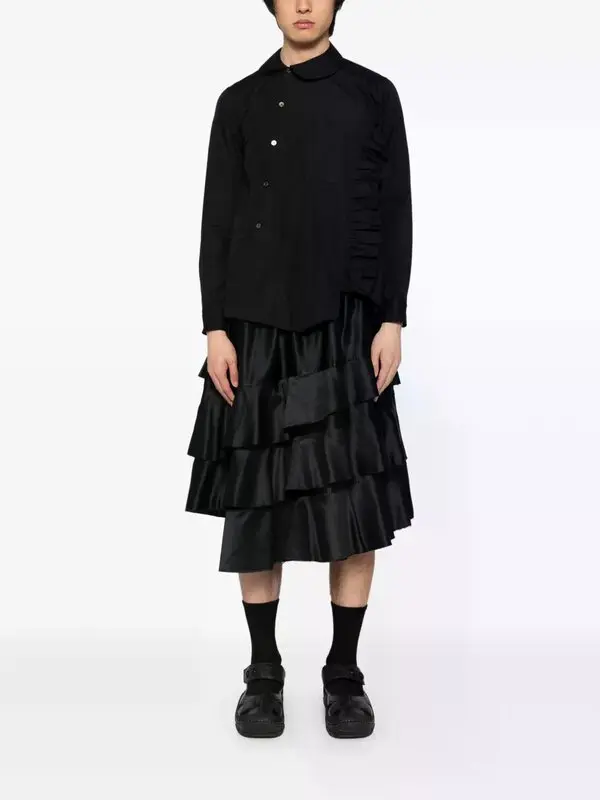 BLACK COMME DES GARÇONS Raw-edge Layered Skirt
