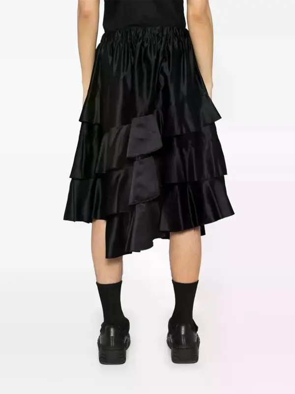 BLACK COMME DES GARÇONS Raw-edge Layered Skirt