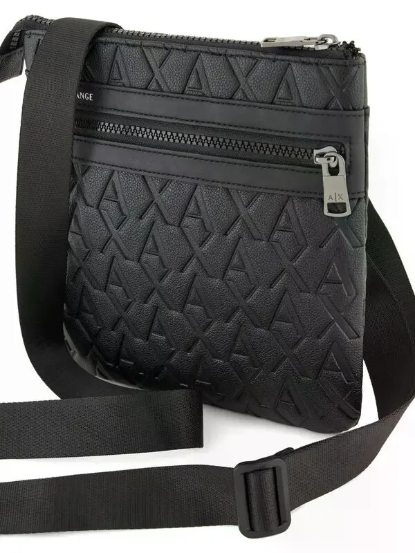 Armani Exchange Monogram-embossed Messenger Bag