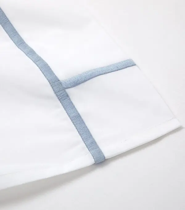 YVES DELORME Pima Cotton Athena Celeste Super King Flat Sheet