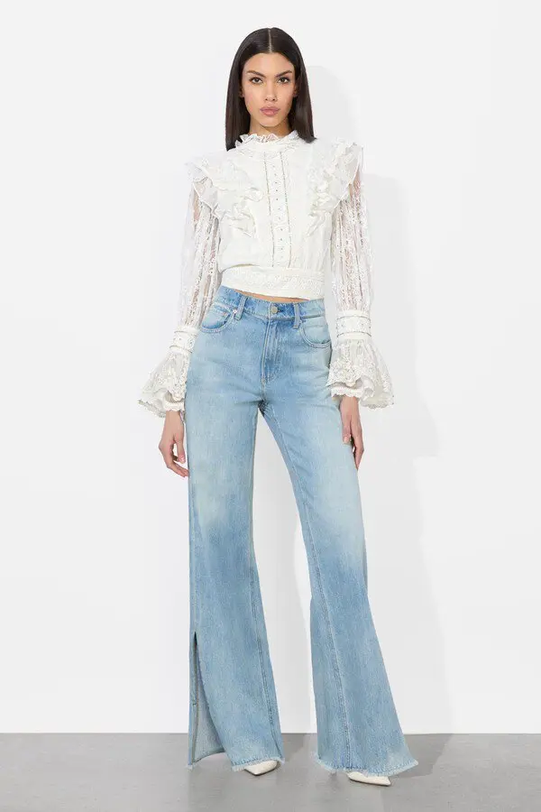 Alice + Olivia Delpha Embellished Top