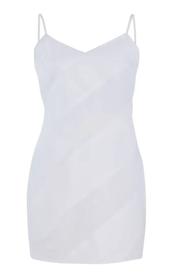 K.NGSLEY Hestia Spiral Mini Slip Dress - White