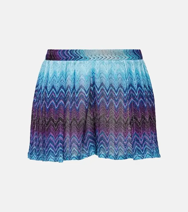 Missoni Zig Zag Lamé Wide-leg Shorts