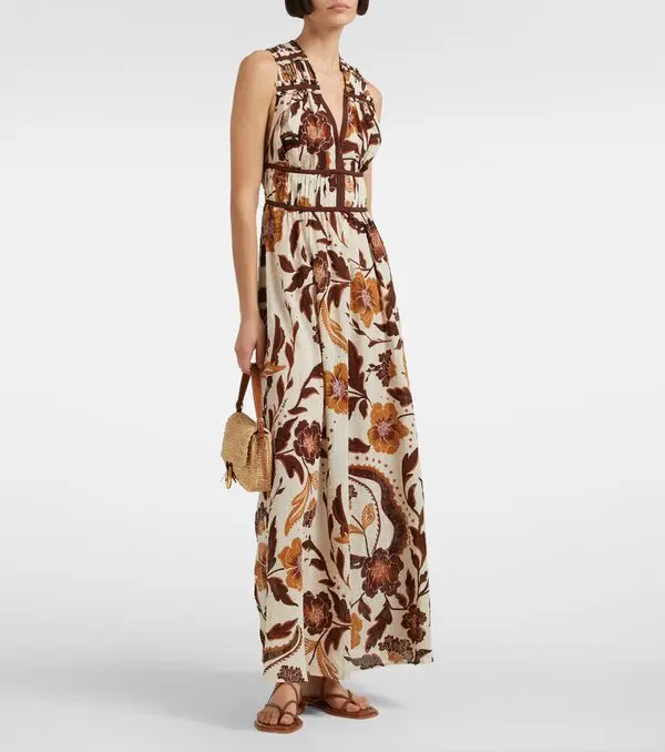 Poupette St Barth Chiara Floral Cotton Maxi Dress