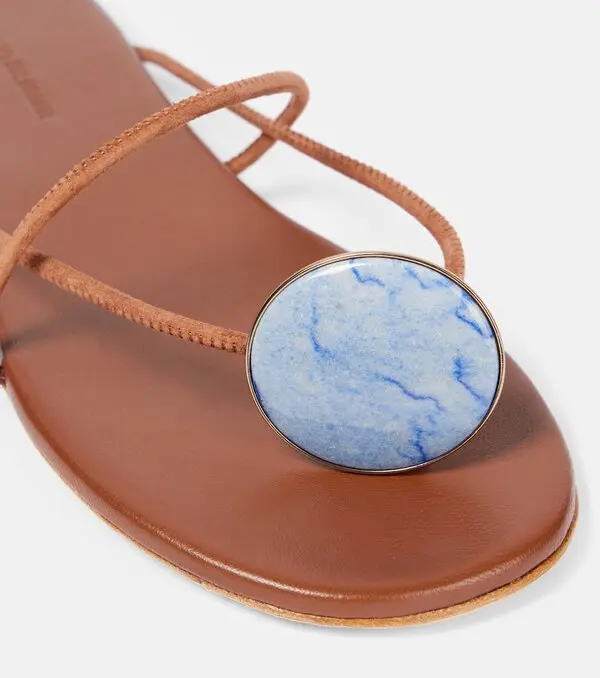 Christopher Esber Doma Embellished Thong Sandals - Brown