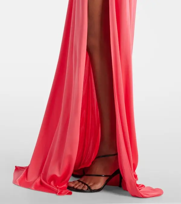 THE NEW ARRIVALS ILKYAZ OZEL Tanit Draped Gown - Pink