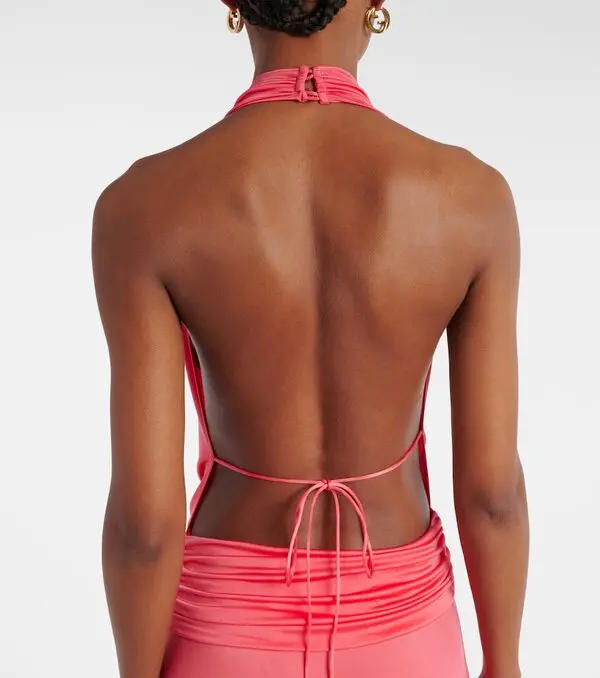 THE NEW ARRIVALS ILKYAZ OZEL Tanit Draped Gown - Pink