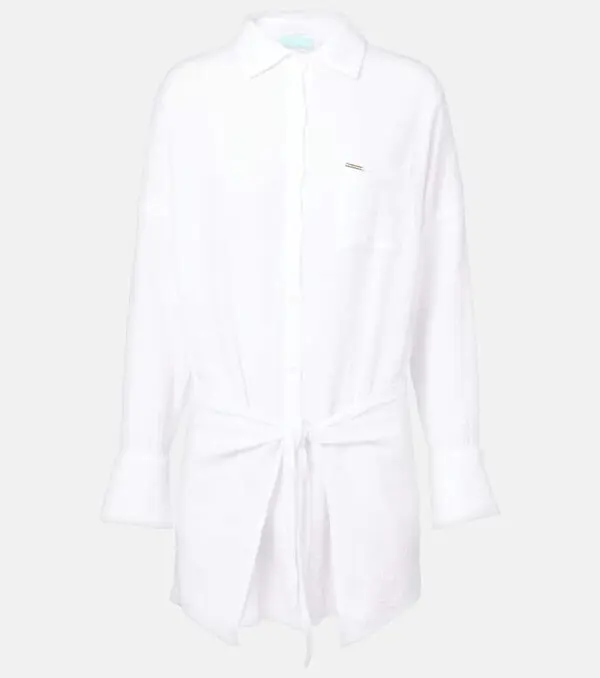 Melissa Odabash Sara Cotton Shirt Dress - White