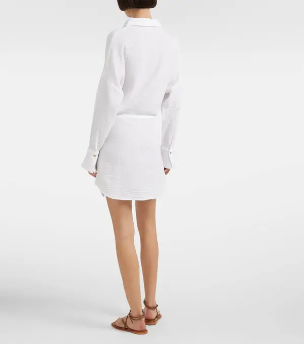 Melissa Odabash Sara Cotton Shirt Dress - White