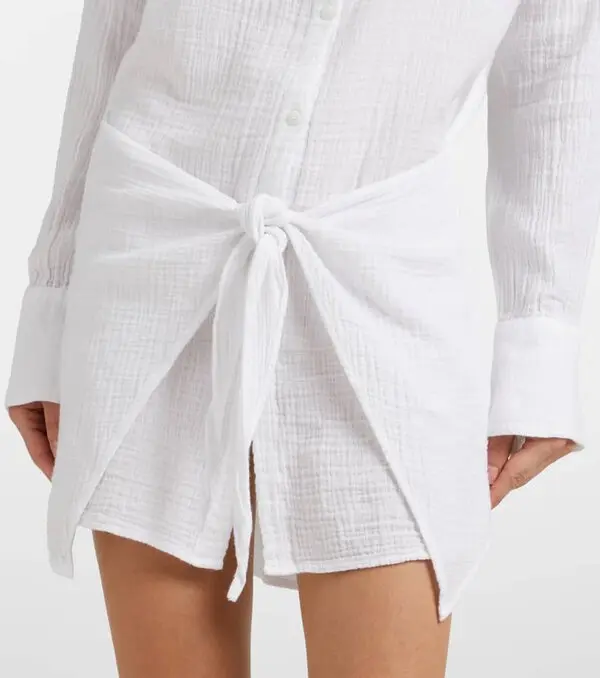 Melissa Odabash Sara Cotton Shirt Dress - White