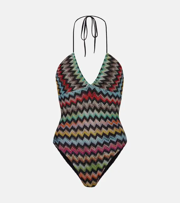 Missoni Zigzag Lamé One Piece Swimsuit - Multicoloured