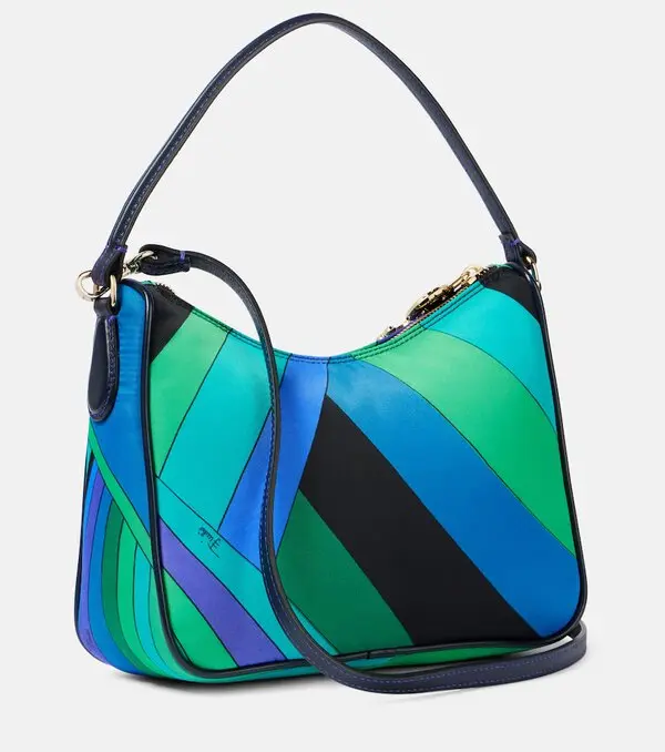 Emilio Pucci Leather-trimmed Shoulder Bag - Green