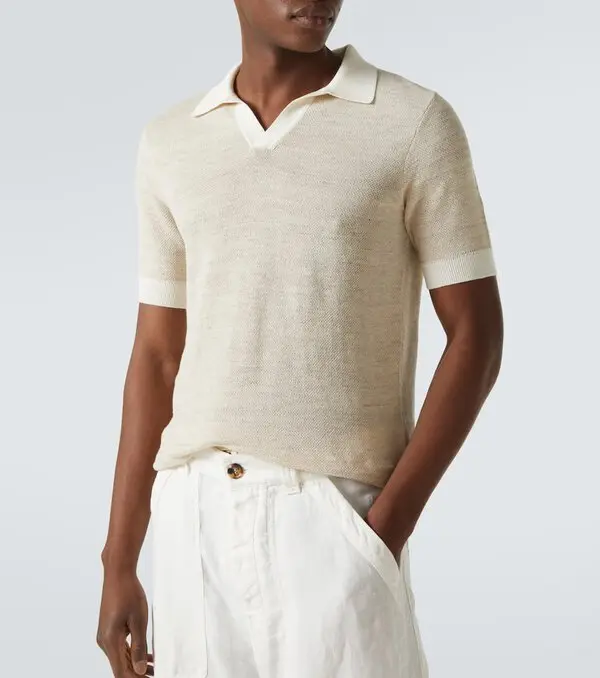 Thom Sweeney Cotton-blend Polo Shirt