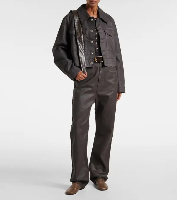 LEMAIRE High-rise Wide-leg Cotton Pants