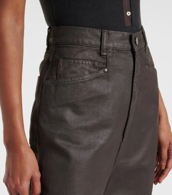 LEMAIRE High-rise Wide-leg Cotton Pants