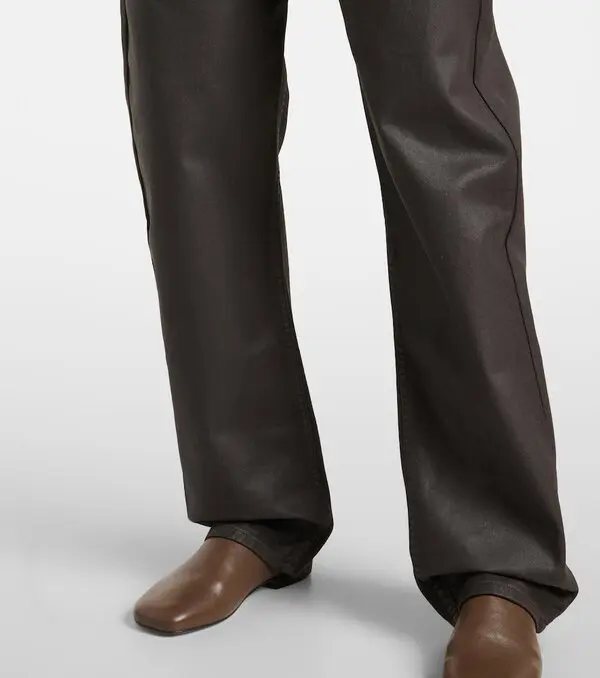 LEMAIRE High-rise Wide-leg Cotton Pants