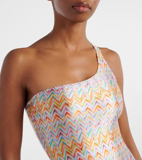 Missoni Chevron One-shoulder Swimsuit