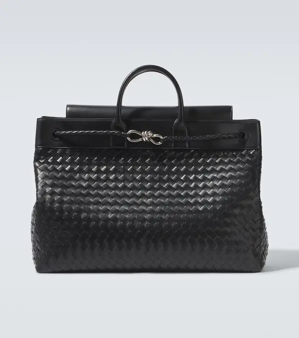 Bottega Veneta Andiamo Voyager Large Leather Tote Bag - Black