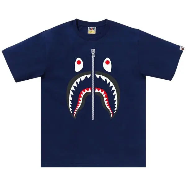 A BATHING APE Shark Tee 'navy - Blue
