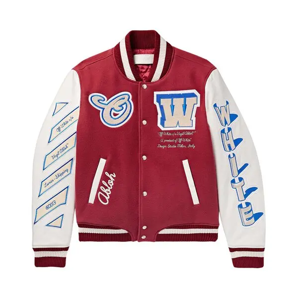 Off-White Onthego Lea Sle Varsity Jacket - Red