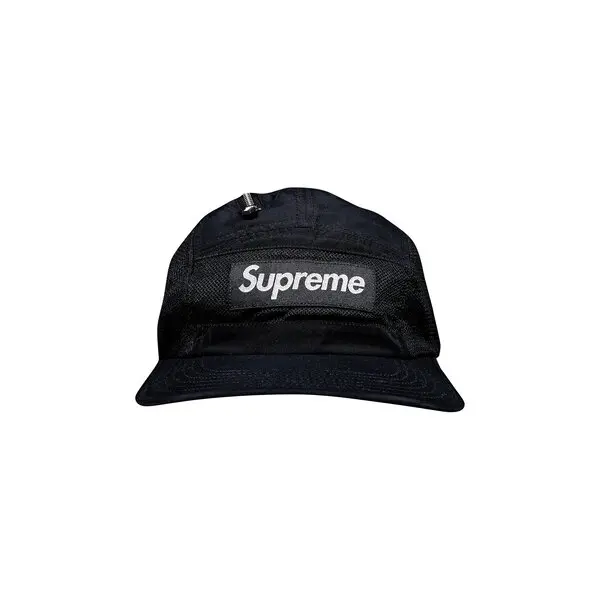 Supreme Zip Mesh Camp Cap - Black