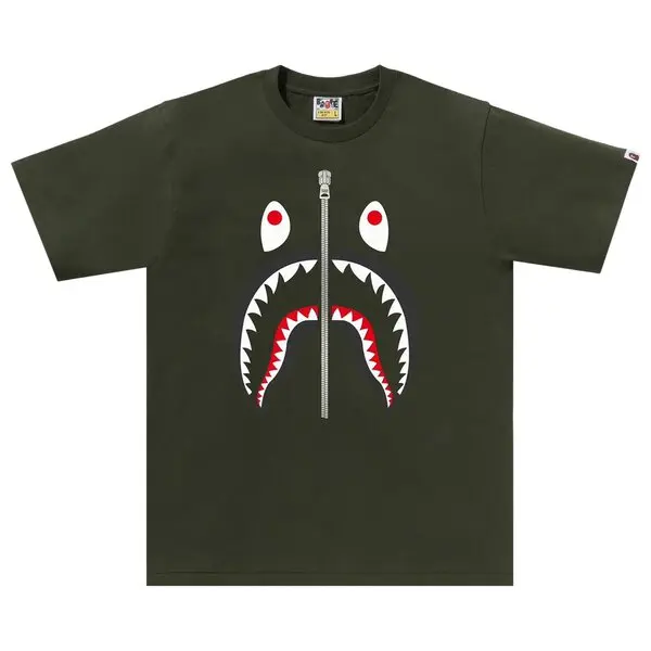 A BATHING APE Shark Tee 'olive Drab - Green