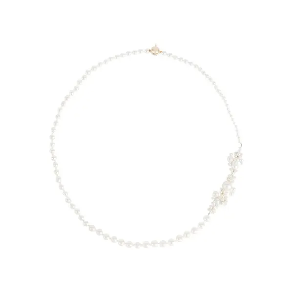 Sophie Bille Brahe Peggy Fontaine Pearl Cluster Necklace - Yellow