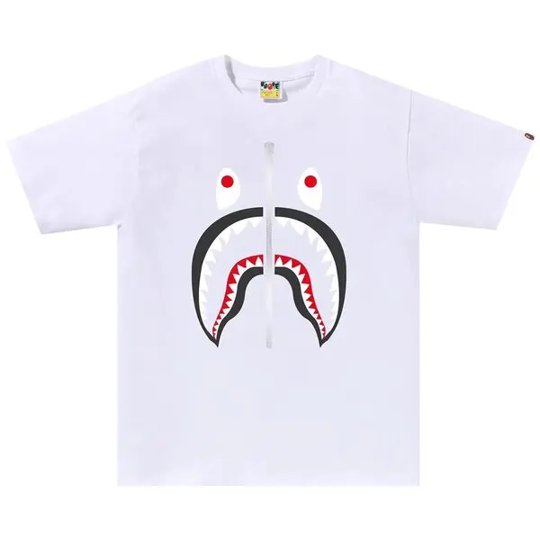 A BATHING APE Shark Tee - White