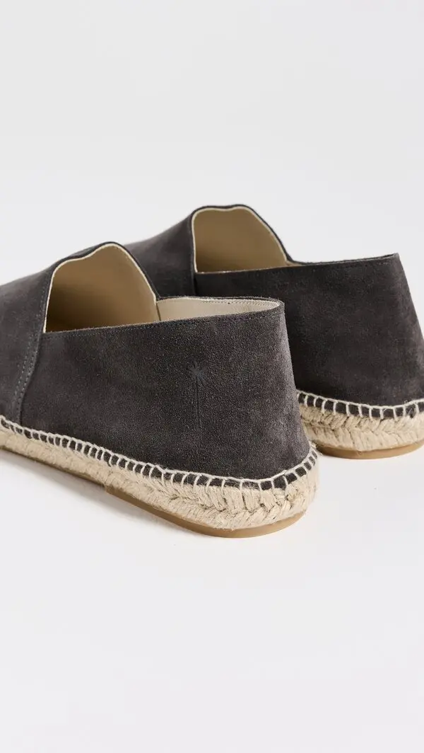 Manebí Suede Square Toe Espadrilles - Suede Carbon Grey