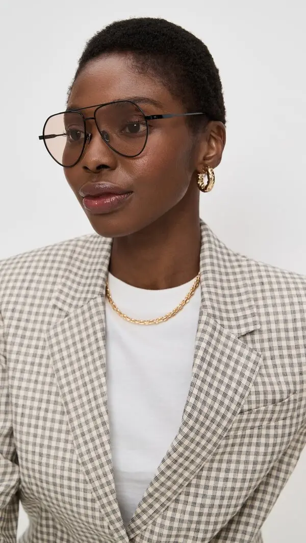 Elisa Johnson Sunglasses Aviator Frame In Black - 30% Off  display picture 1