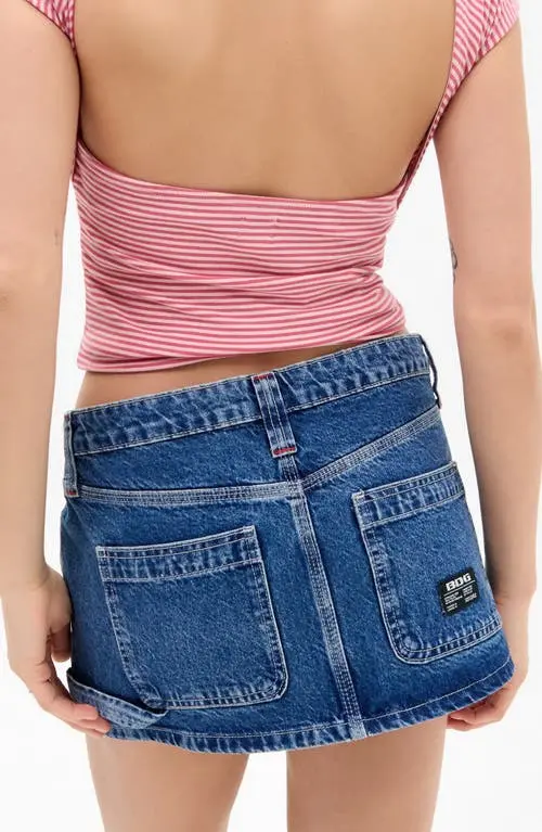 BDG URBAN OUTFITTERS Carpenter Denim Mini Skirt - Blue
