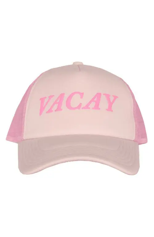 SUNSHINE TIENDA Vacay Trucker Hat - Pink